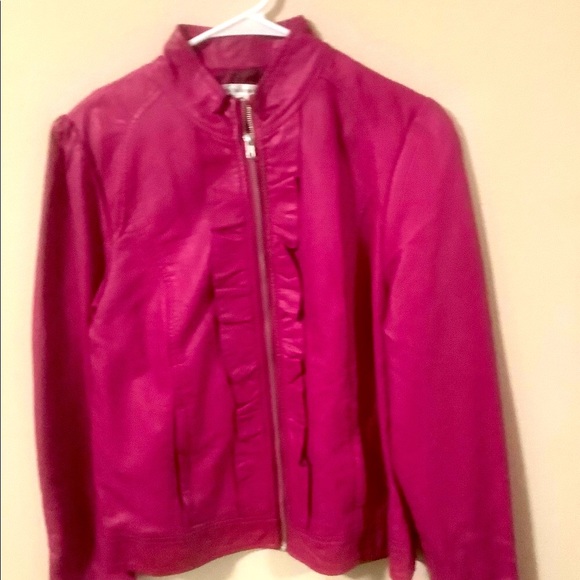 JohnPaulRichard | Jackets & Coats | Gorgeous Leather Jacket New Fuchsia ...